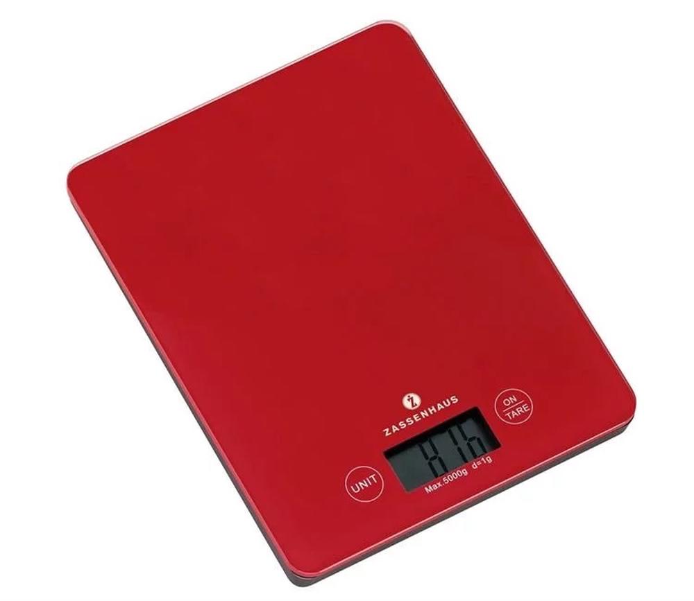 Zassenhaus Digital Kitchen Scale with LCD Shatter Proof Glass Surface ...