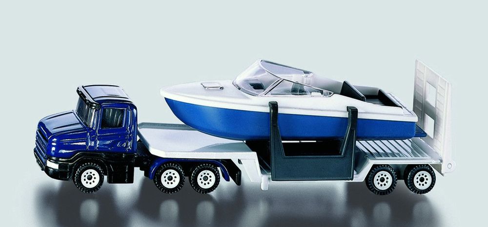 Siku Low Loader With Boat - Toy Vehicle | Buy online at The Nile
