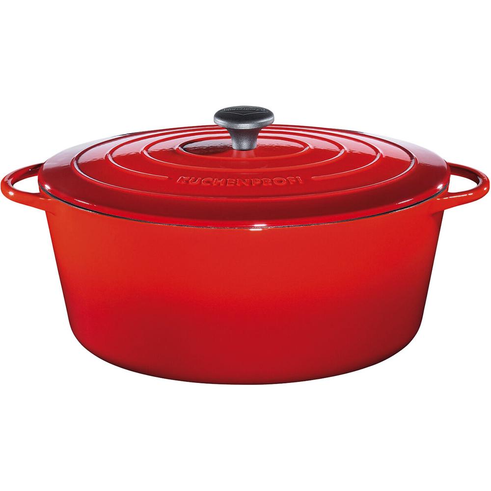 Kuchenprofi Provence Round French Oven with Lid (Red) - 33cm | Buy ...