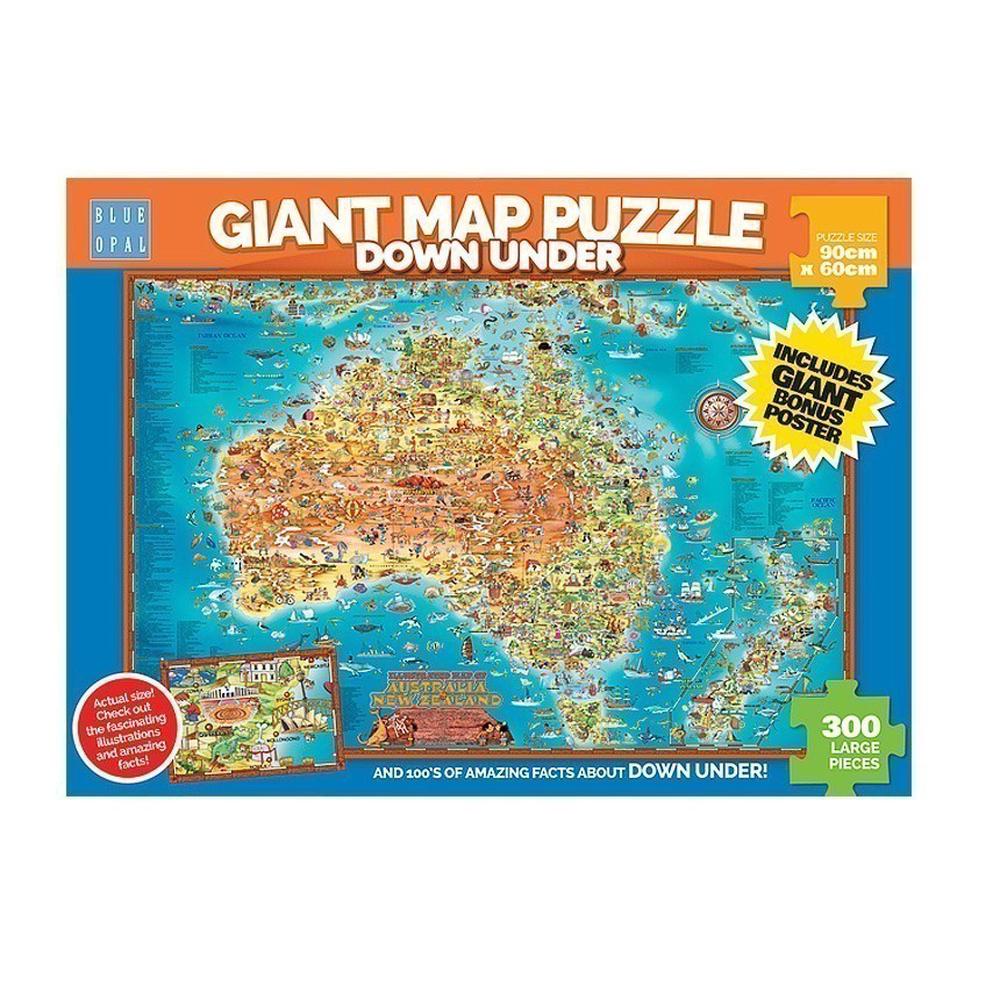 Blue Opal Down Under Giant Map 300 Piece | Buy online at The Nile