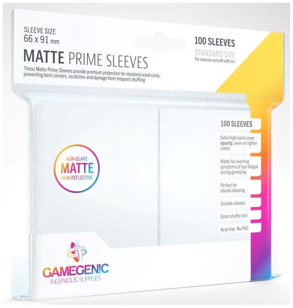 Gamegenic Matt Prime Card Sleeves 100's (White) | Buy online at The Nile