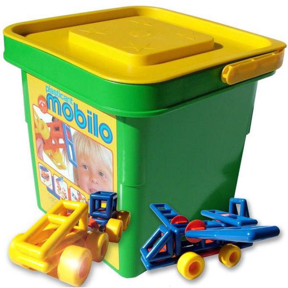 Mobilo Standard Bucket with Lid - 104 Pieces (Bucket Colour May Vary ...