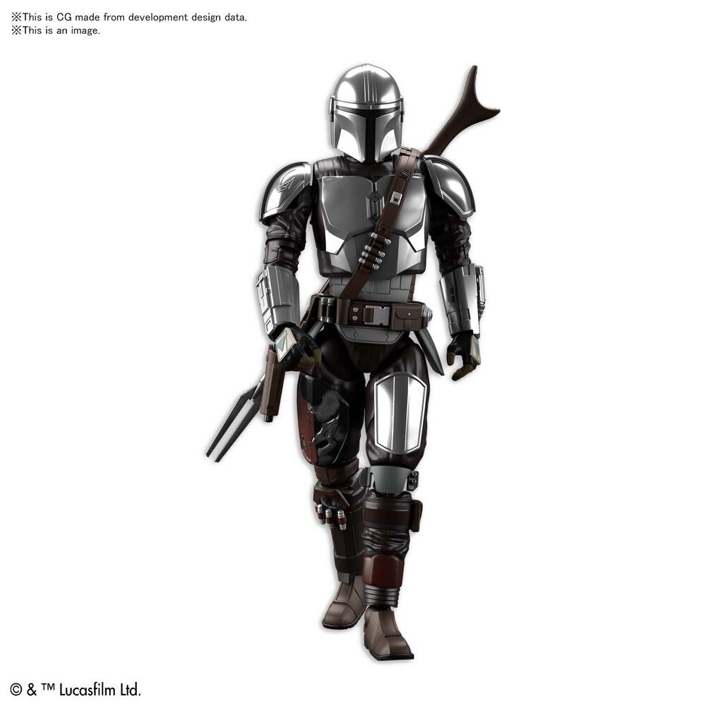 Bandai The Mandalorian (Beskar Armor) Silver Coating Version 1:12 Scale ...