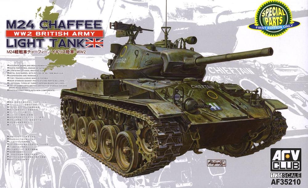 AFV Club 1/35 M24 Chaffee Light Tank WWII British Army Plastic Model ...
