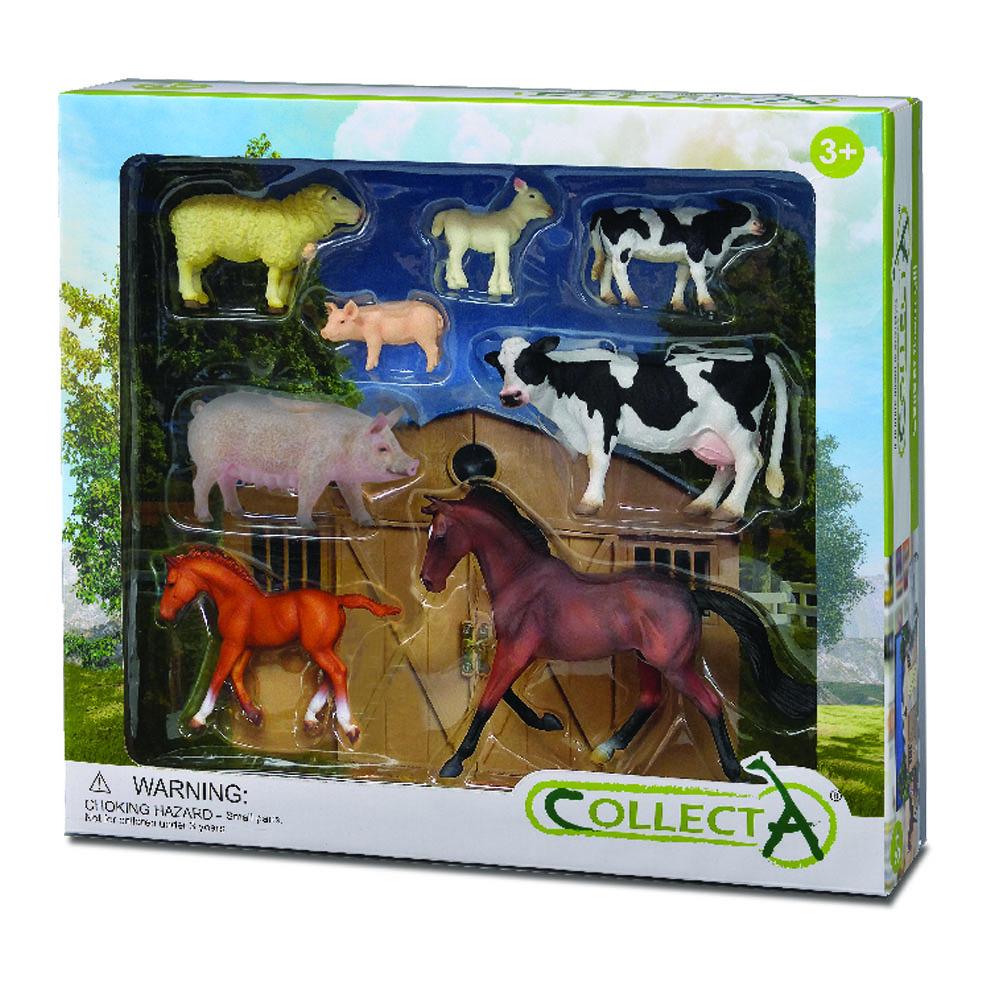Collecta Farm Animal Figurine Gift Set, 8 Piece | Buy online at The Nile