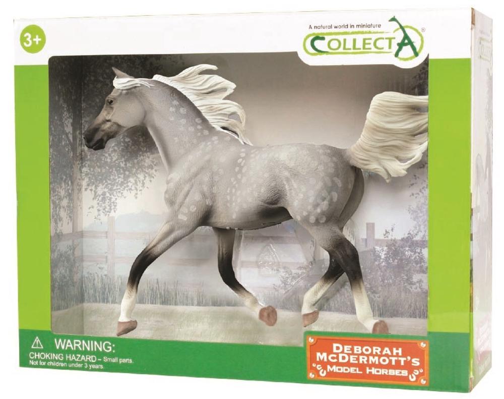 Collecta Half Arabian Stallion Dappled Grey Animal Figurine, 1:12 Scale ...
