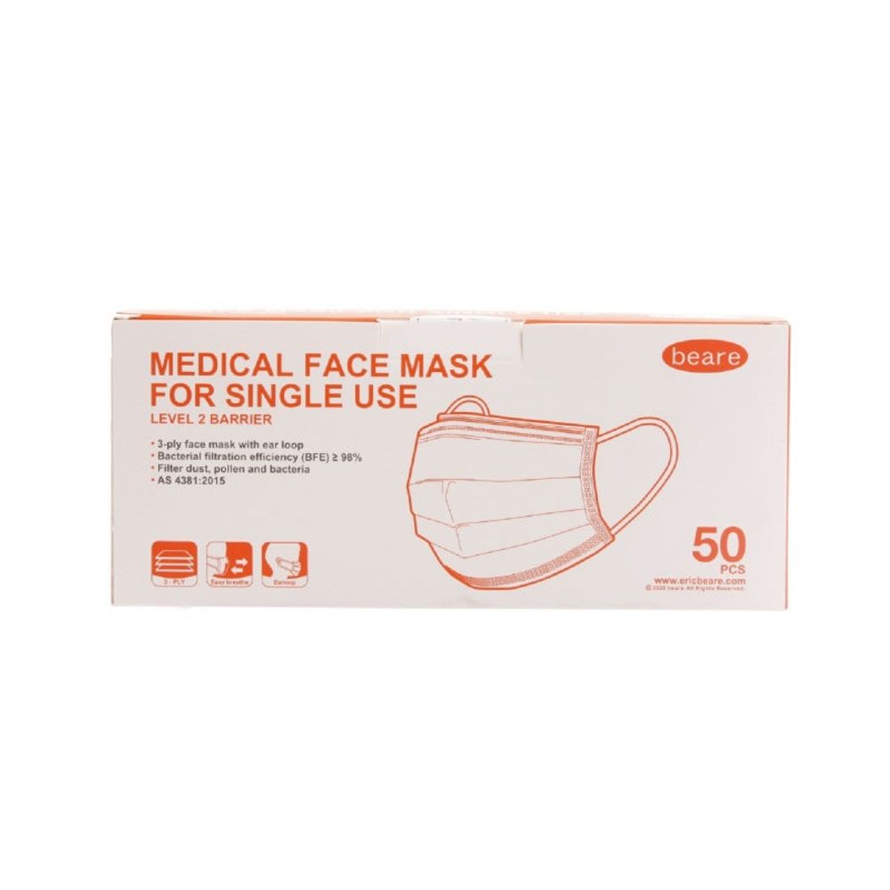 Beare Medical Disposable BMD2 Type 2R Face Masks, 50 Pack | Buy online ...
