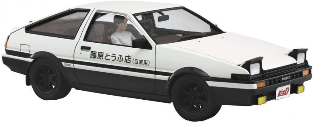 Aoshima Fujiwara Takumi AE86 Trueno Project D with Figure 1:24 Scale Model Kit | Buy online at ...