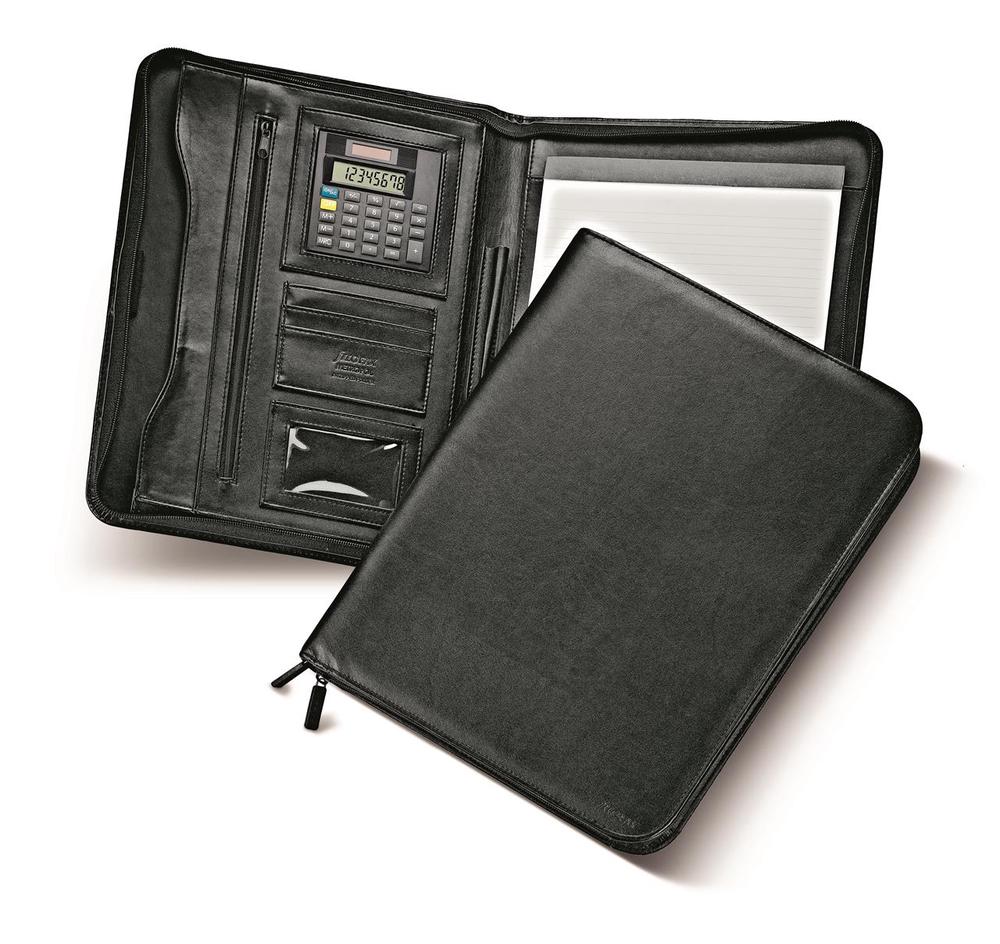 Filofax Metropol Zipped Folder with Calculator (Black) - A4 | Buy ...