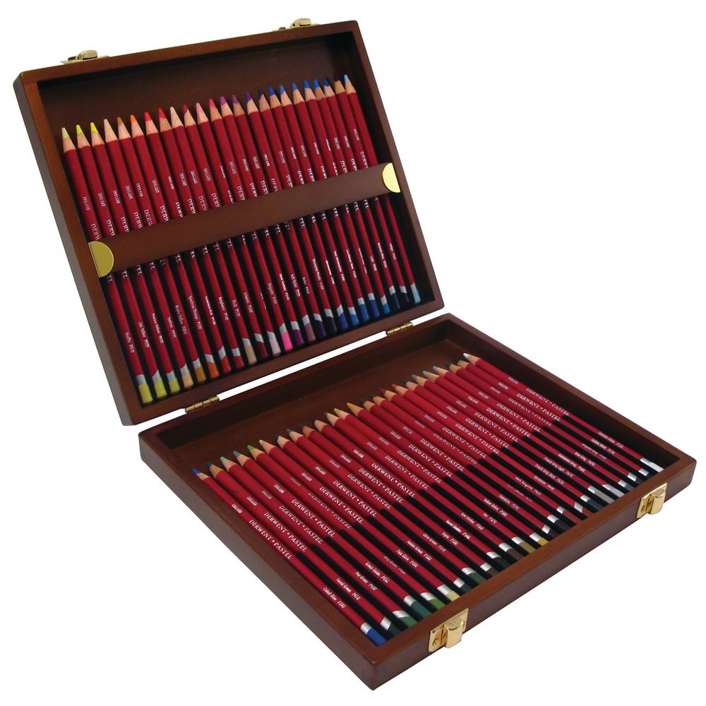 Derwent Pastel Pencil Wooden Box, 48 Piece | Buy online at The Nile