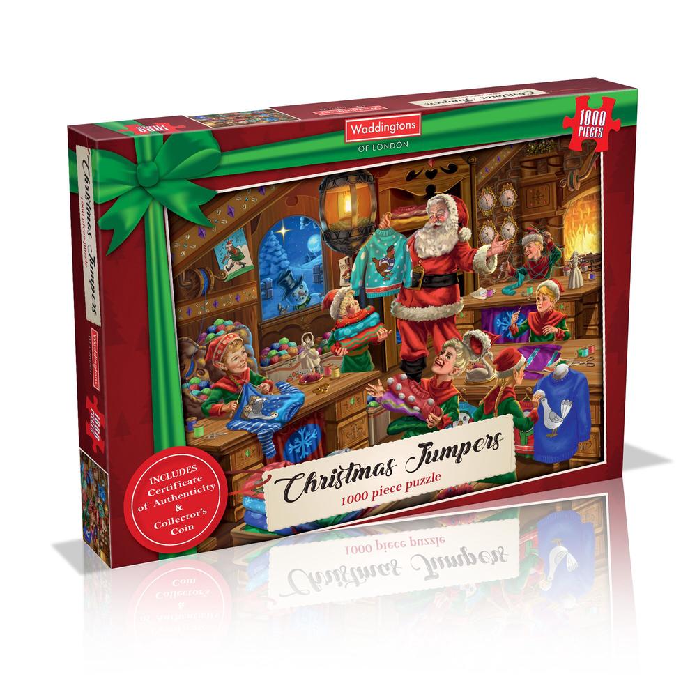 Top Trumps Waddingtons Christmas Jigsaw Puzzle - Christmas Jumpers ...