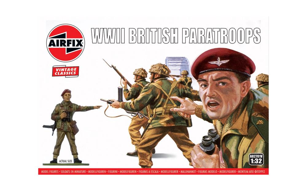 Airfix Vintage Classics WWII British Paratroops Figure 1:32 Scale | Buy ...
