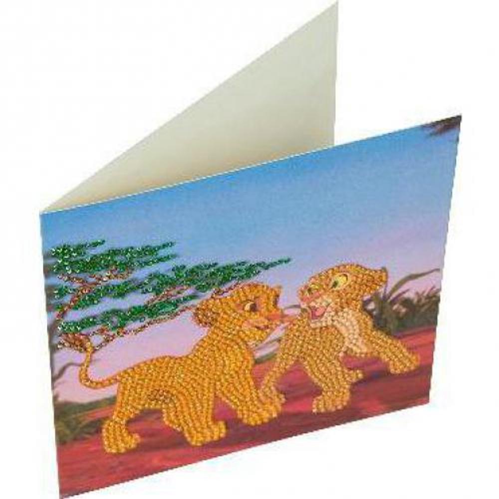 Craft Buddy Simba and Nala Art Card - 18x18cm | Buy online at The Nile