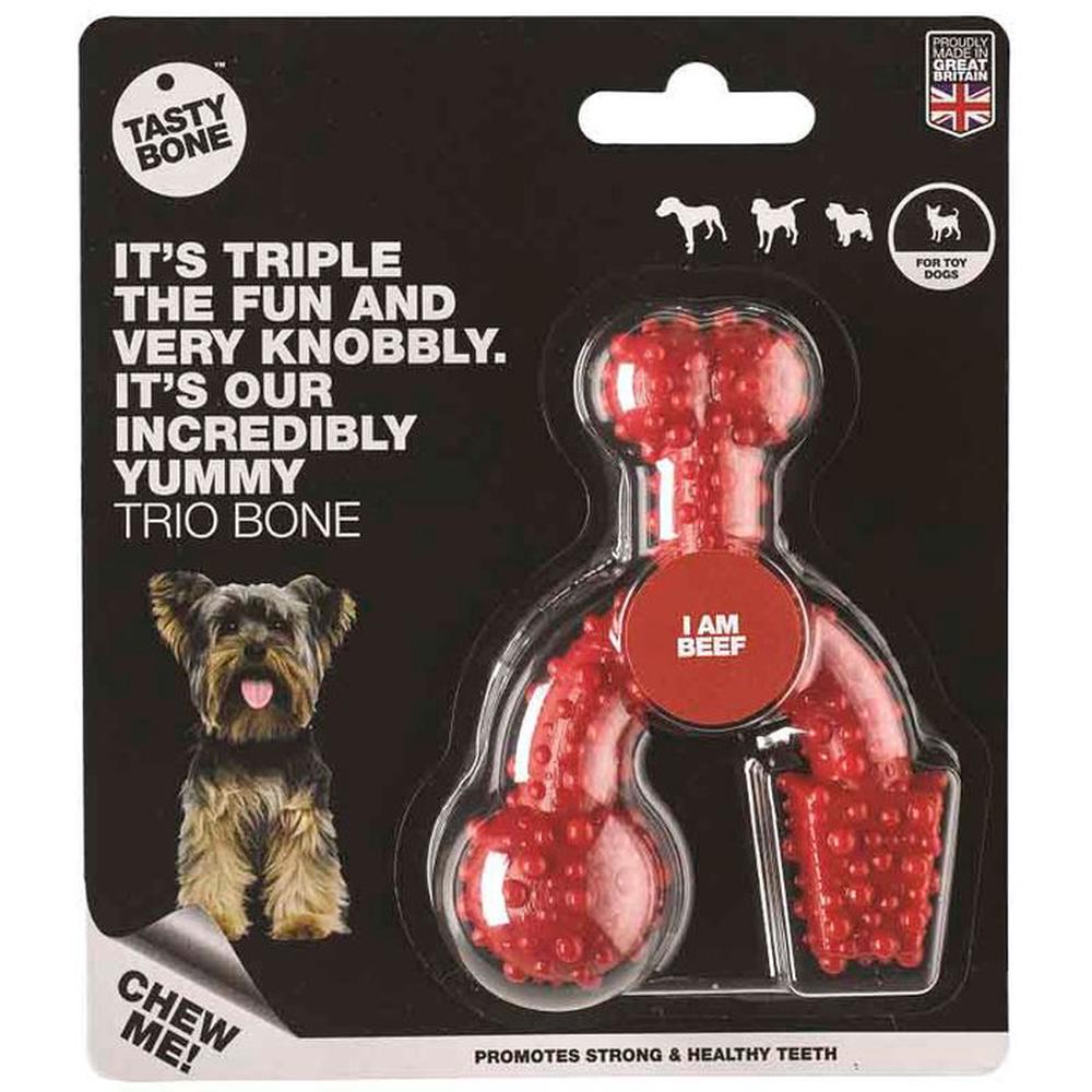 Tasty Bone Nylon Trio (Beef) - Toy Size | Buy online at The Nile