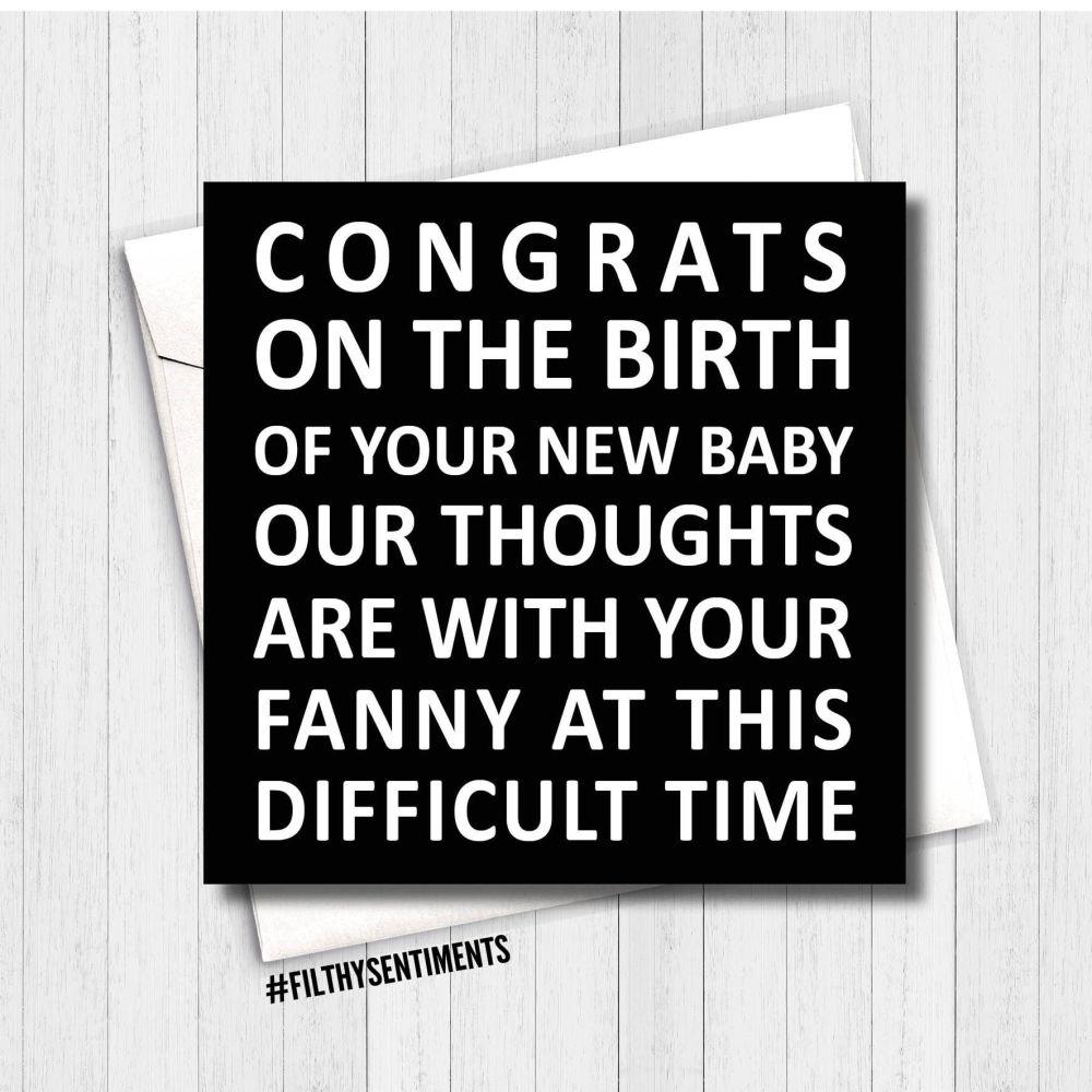 Filthy Sentiments Congrats On The Birth Card | Buy online at The Nile