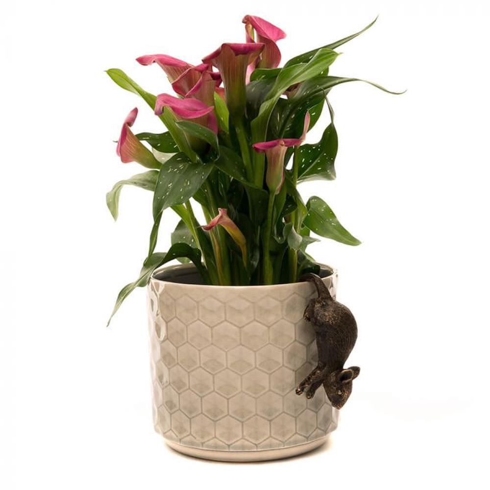 Jardinopia Garden Decor Antique Bronze Mouse Pot Buddy | Buy online at ...