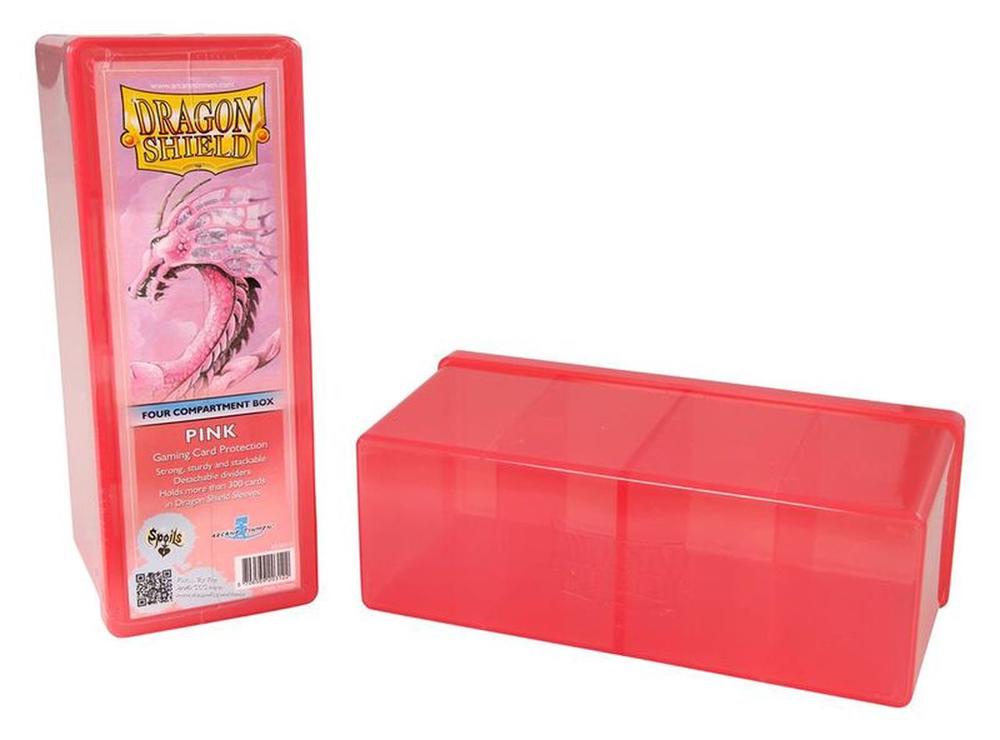 Arcane Tinmen Dragon Shield Storage Box, 4 Compartments (Pink) | Buy ...