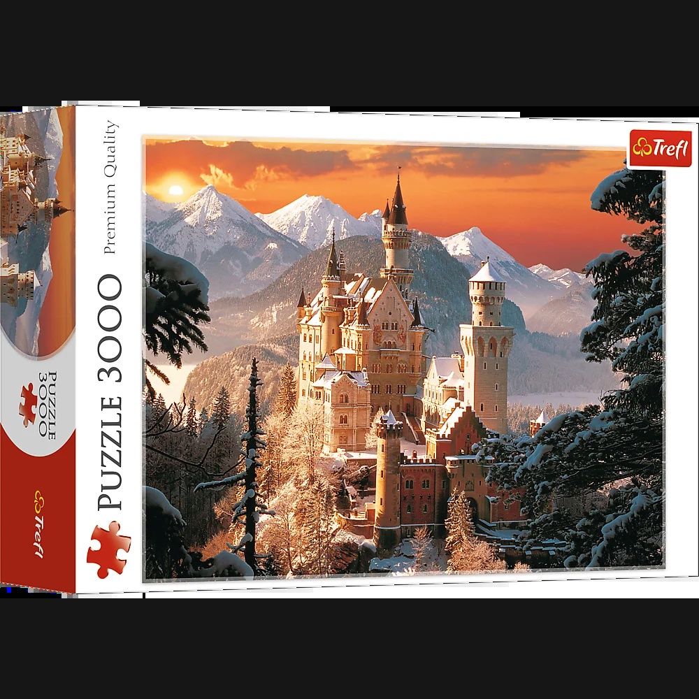 Trefl Wintry Neuschwanstein Castle, Germany Jigsaw Puzzle, 3000 Piece ...