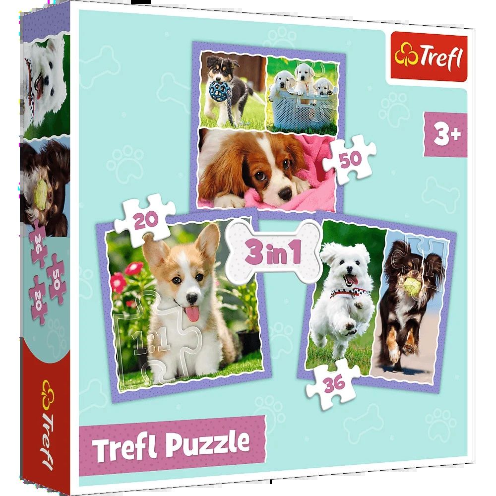 Trefl 3-in-1 Lovely Dogs | Buy online at The Nile