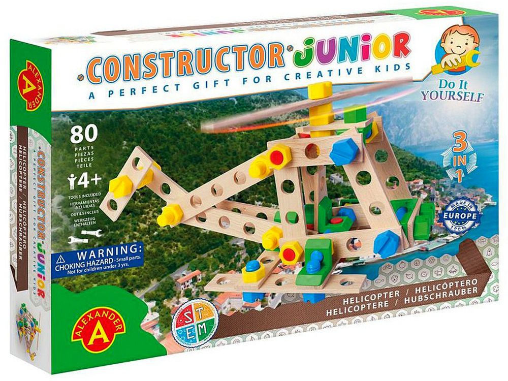 Alexander Toys Constructor: Junior Helicopter Model Toy, 80 Piece | Buy ...