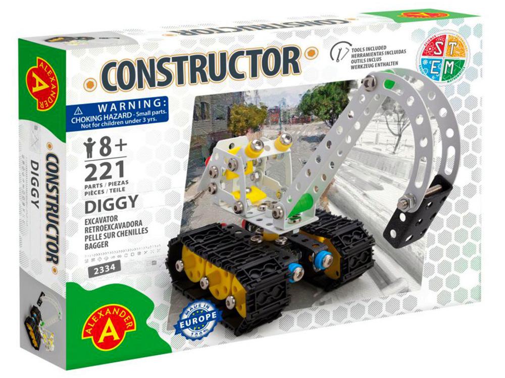 Alexander Toys Constructor: Diggy Excavator Model Toy, 221 Piece | Buy ...