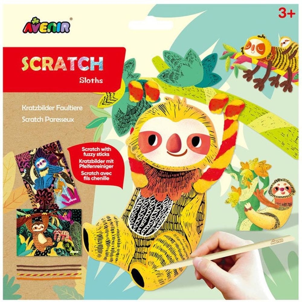 Avenir Scratch Art Kit (Sloths) | Buy online at The Nile