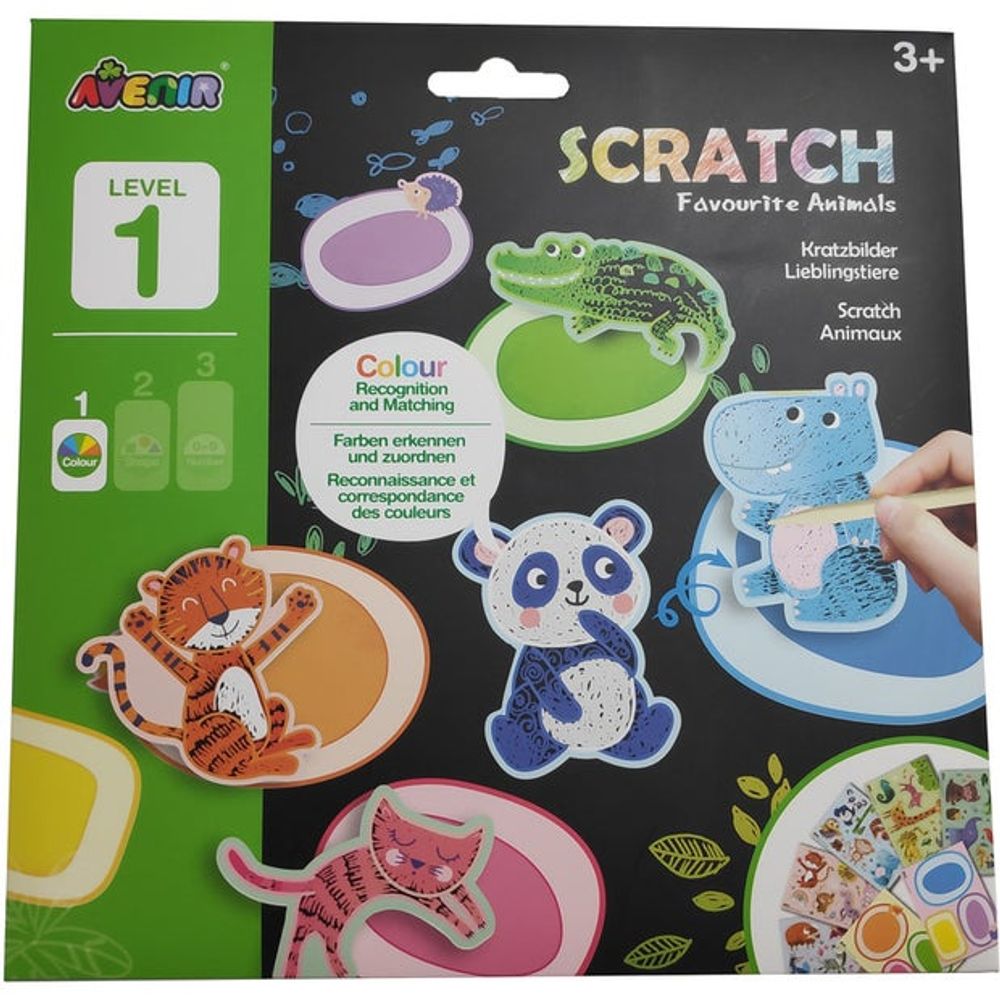 Avenir Level 1 Scratch Art - Favourite Animals | Buy online at The Nile