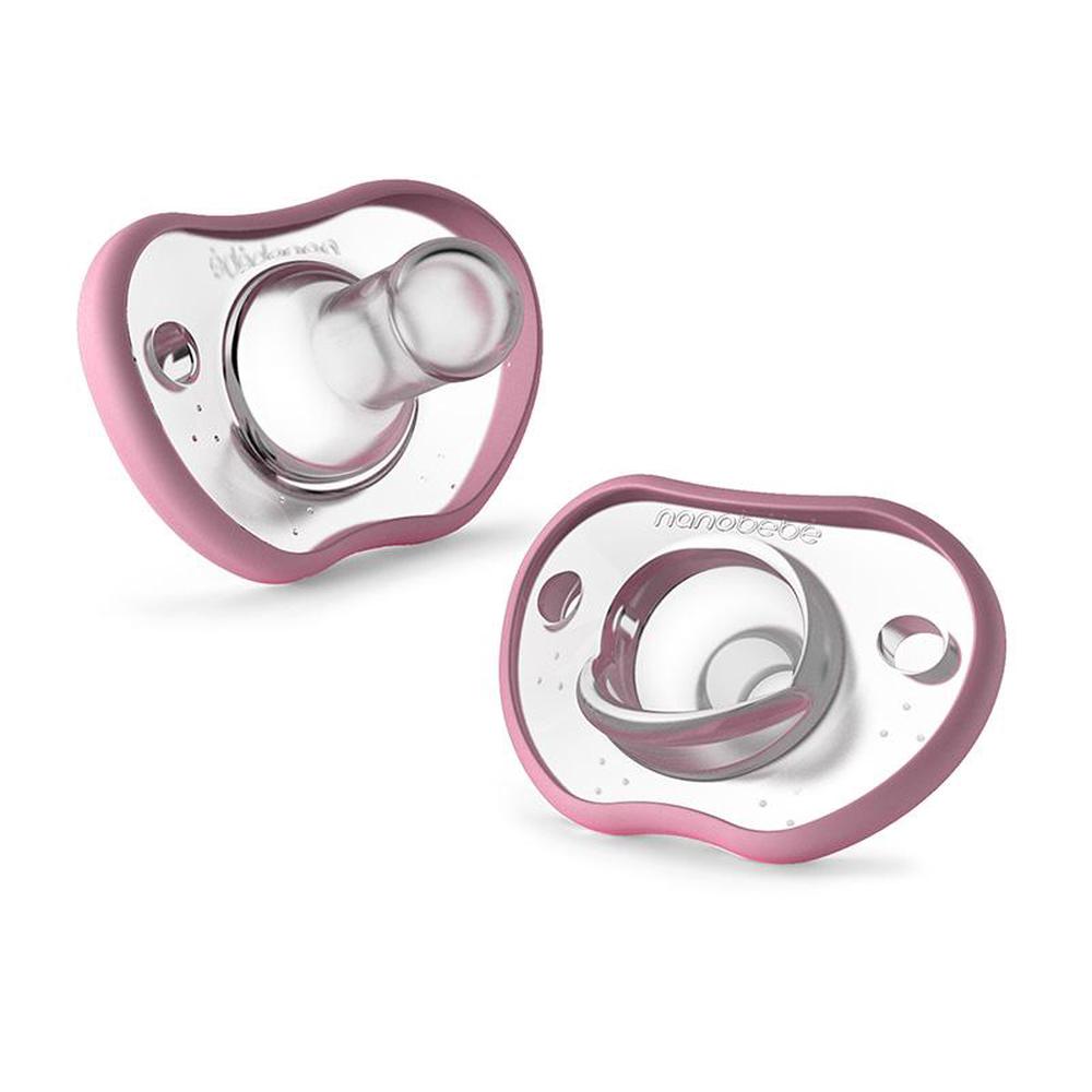 Nanobebe Flexy Pacifier, Twin Pack (Pink) - Newborn-3 Months | Buy ...