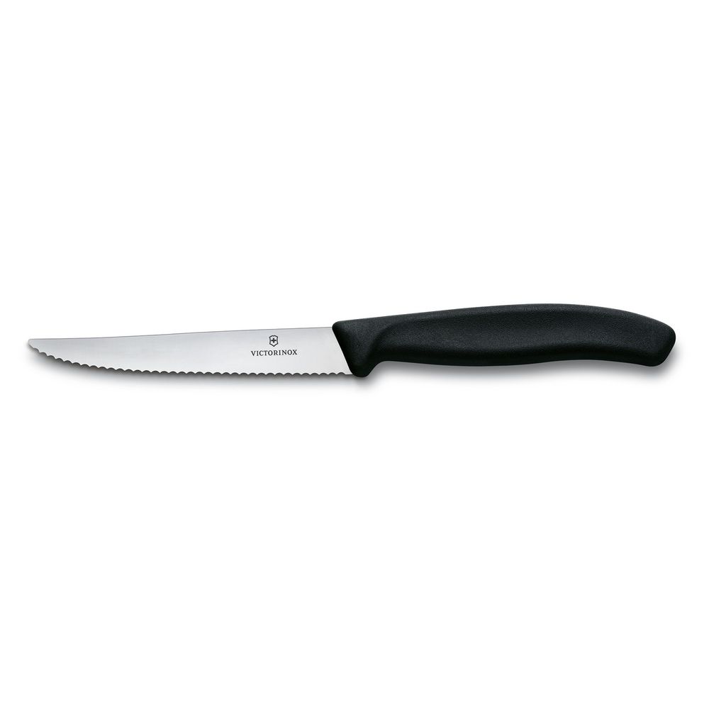 Victorinox Steak Knife Wavy Edge Pointed (Black) | Buy online at The Nile