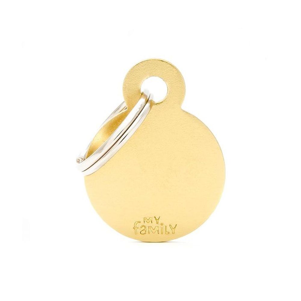 My Family Basic Circle Pet ID Tag (Gold) - Small | Buy online at The Nile