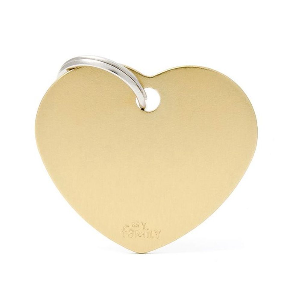 My Family Basic Heart Pet ID Tag (Gold) - Large | Buy online at The Nile