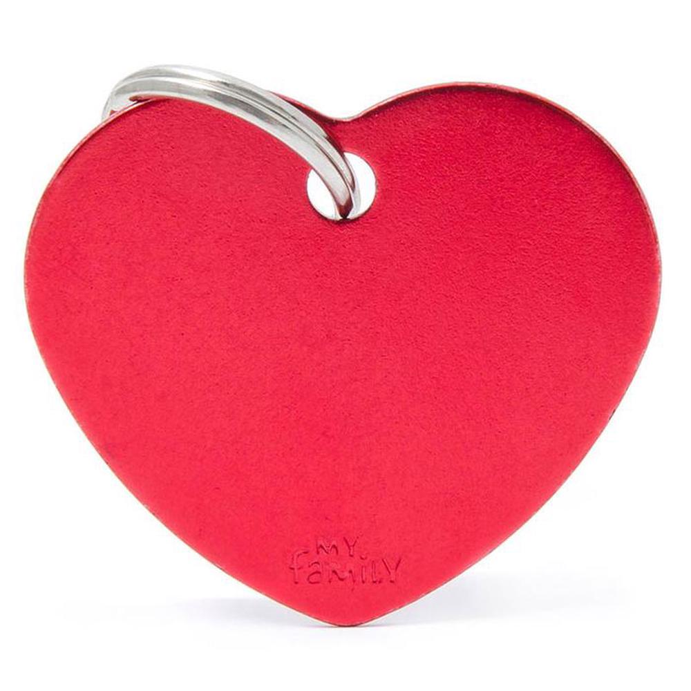 My Family Basic Heart Pet ID Tag (Red) - Large | Buy online at The Nile