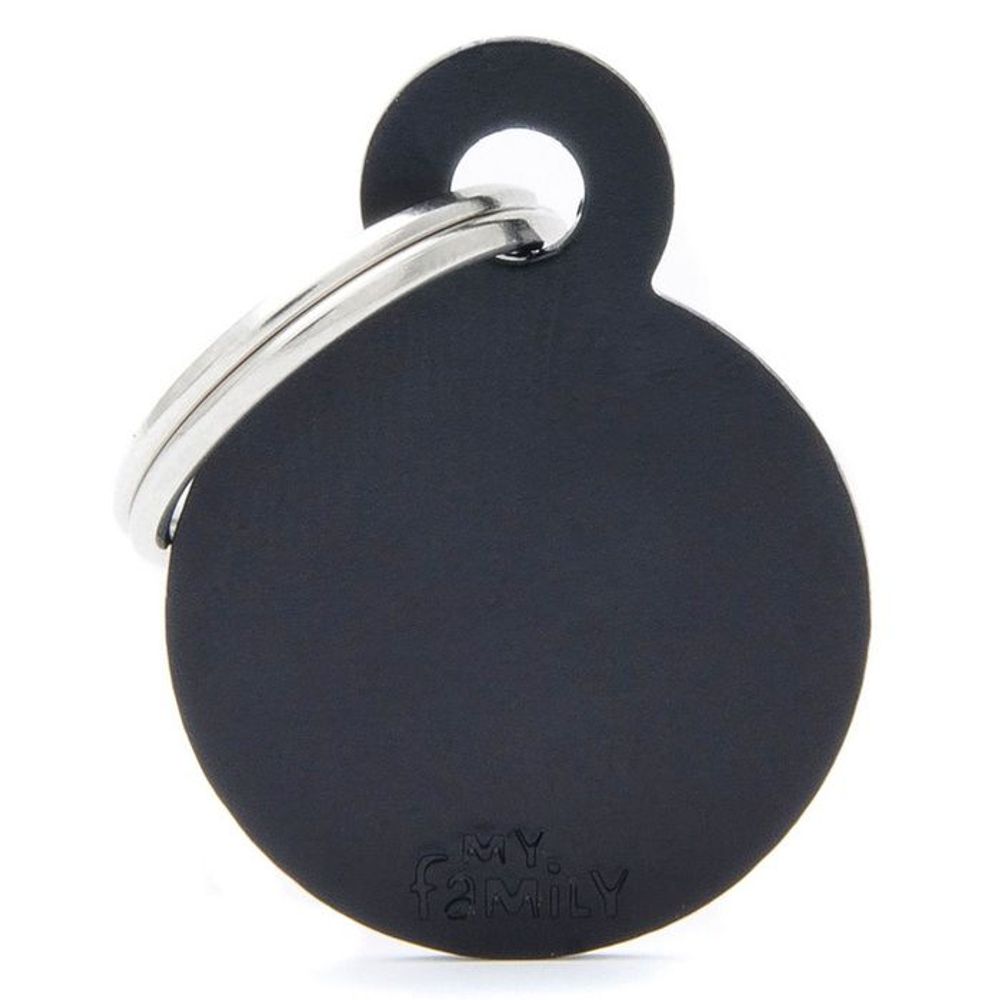 My Family Basic Circle Pet ID Tag (Black) - Small | Buy online at The Nile