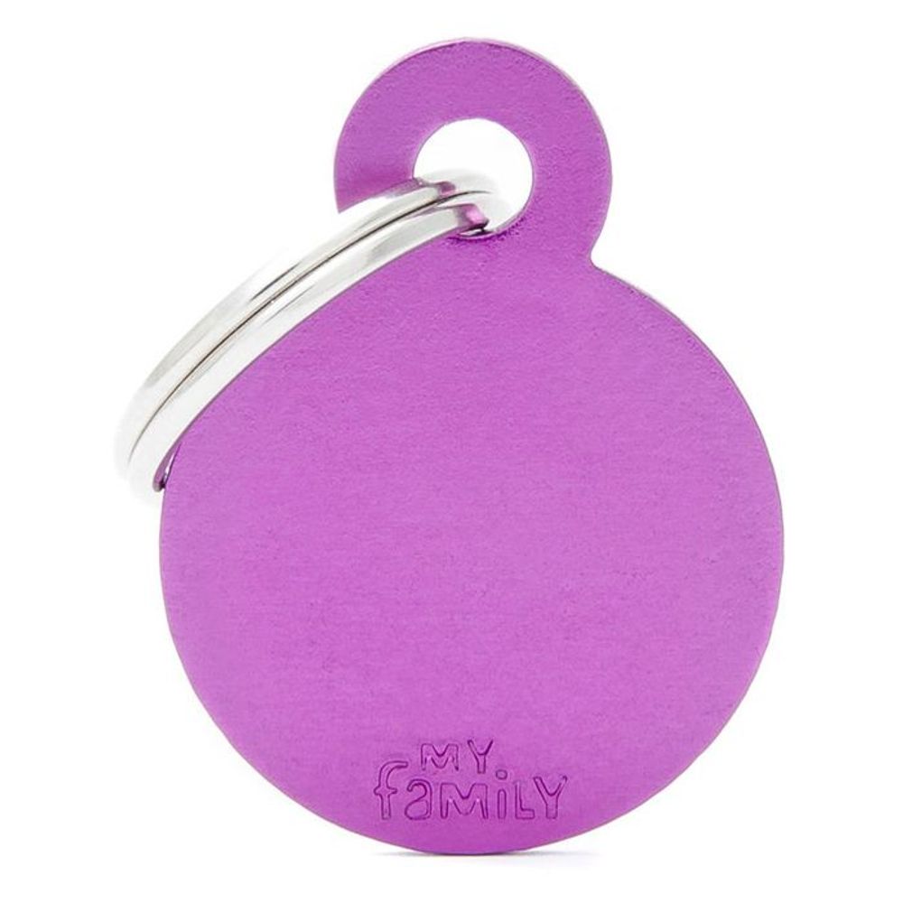 My Family Basic Circle Pet ID Tag (Purple) - Small | Buy online at The Nile