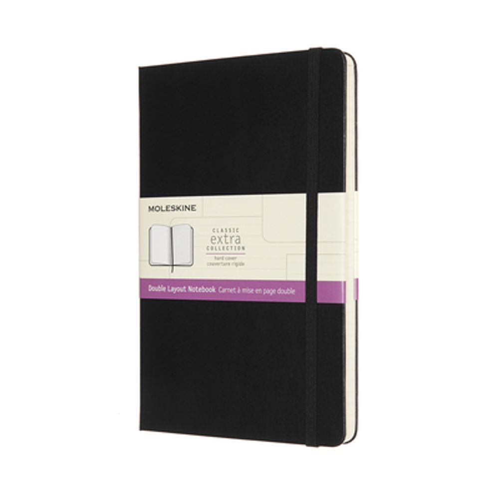 Moleskine Large Double Layout Plain and Ruled Hardcover Notebook | Buy ...