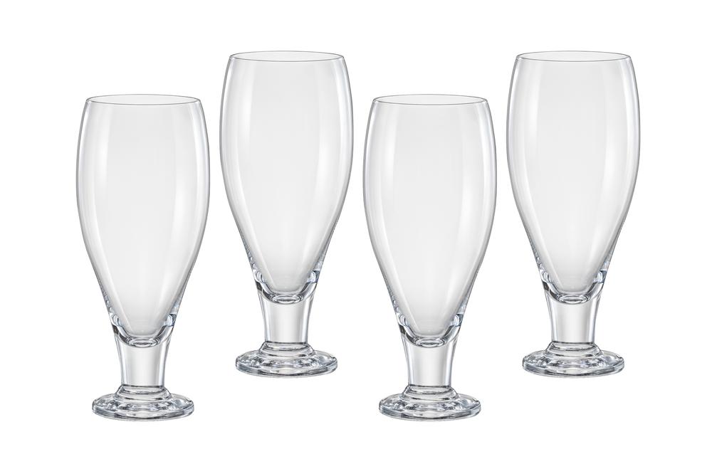 Bohemia Crystal Bar Beer Footed Glass,, Set of 4 - 380mL | Buy online ...