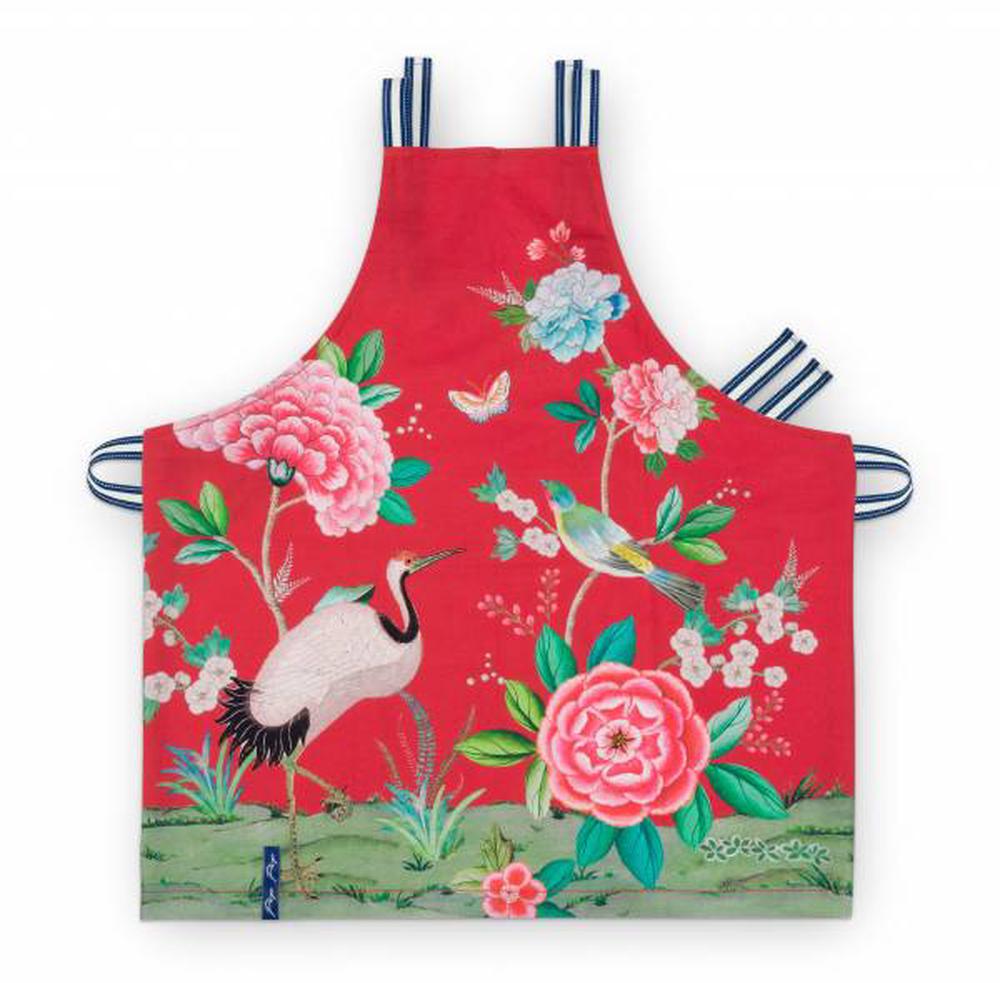 PIP Studio Blushing Birds Apron (Red) - 85 x 88cm | Buy online at The Nile