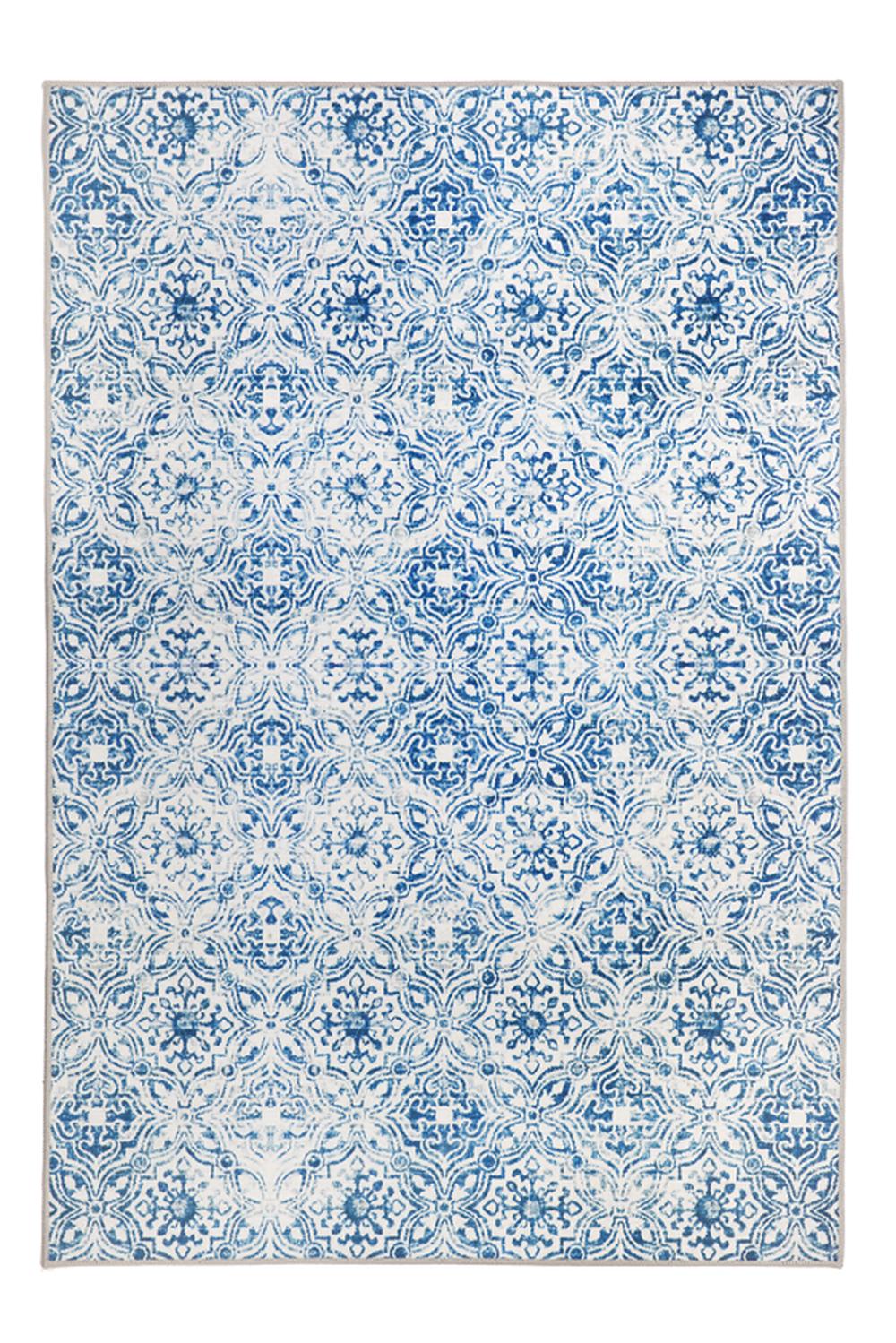 Fab Habitat Mozaic Tiles Sunrise Collection Designer Rug (Blue ...