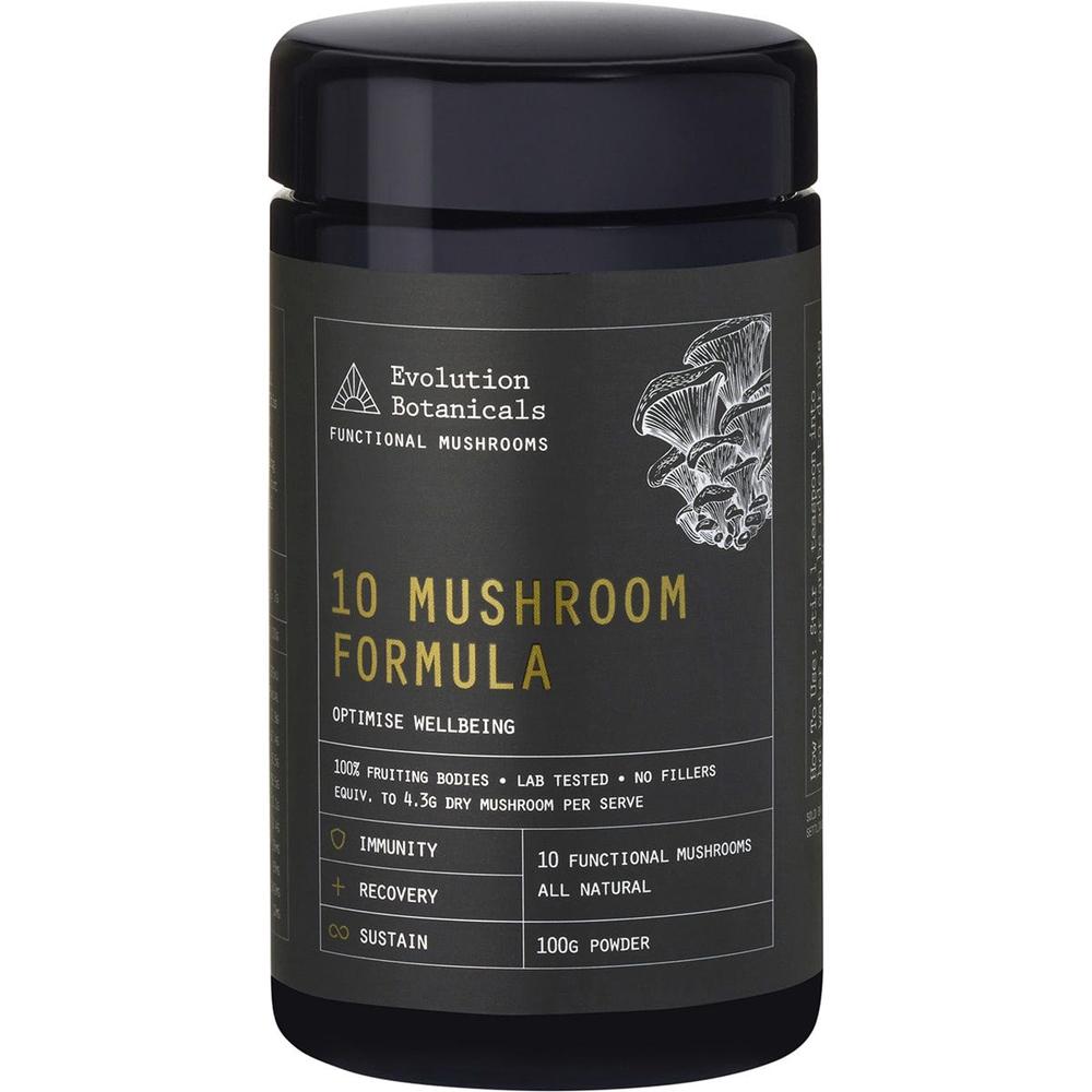 Evolution Botanicals 10 Mushroom Formula Optimise Wellbeing - 100g | Buy online at The Nile