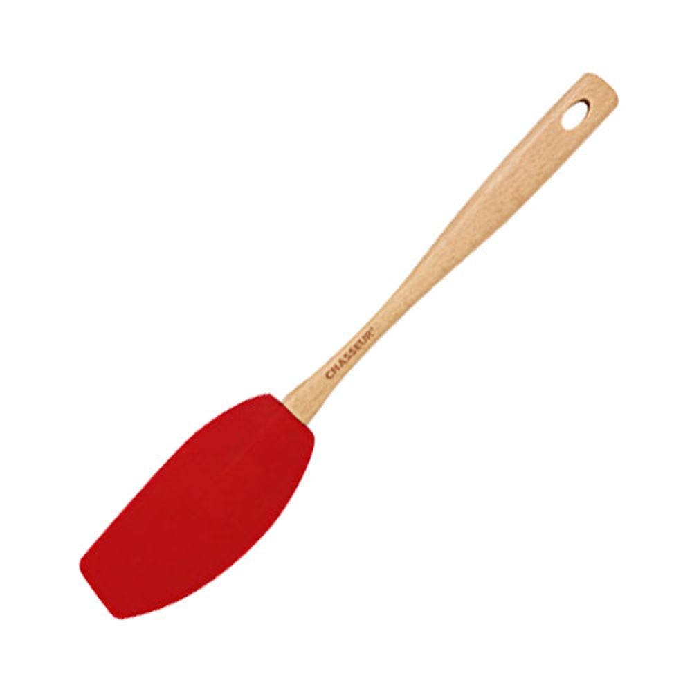 Chasseur Silicone Curved Spatula With Beechwood Handle Red | Buy online ...