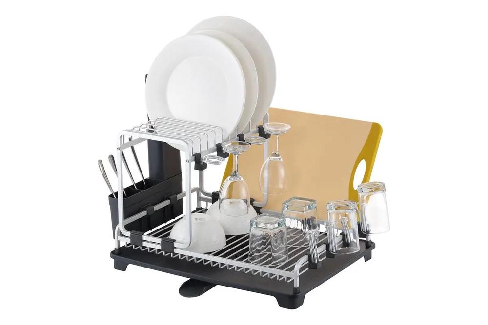 Avanti Apex Aluminium Dish Rack With Draining Tray, 2 Tier | Buy online ...