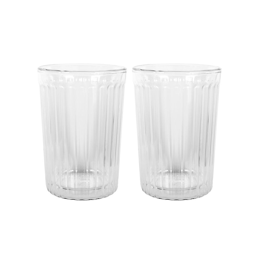 Avanti Rigato Double Wall Glass, Set of 2 - 350mL | Buy online at The Nile