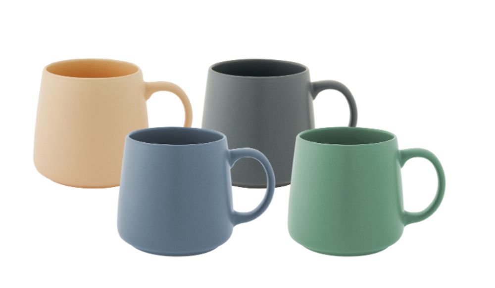 Bundanoon Tapered Mug, Set of 4 (Solid) - 400mL | Buy online at The Nile
