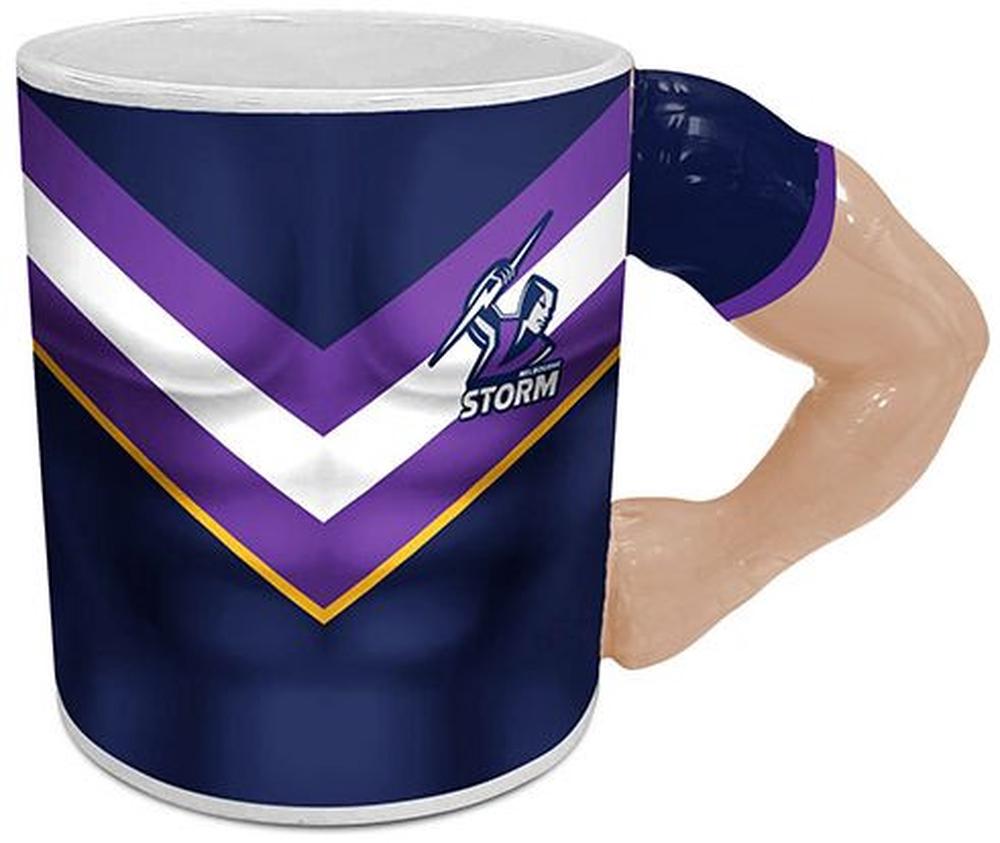Licensing Essentials NRL with Moulded Muscles - Melbourne Storm Coffee Mug | Buy online at The Nile