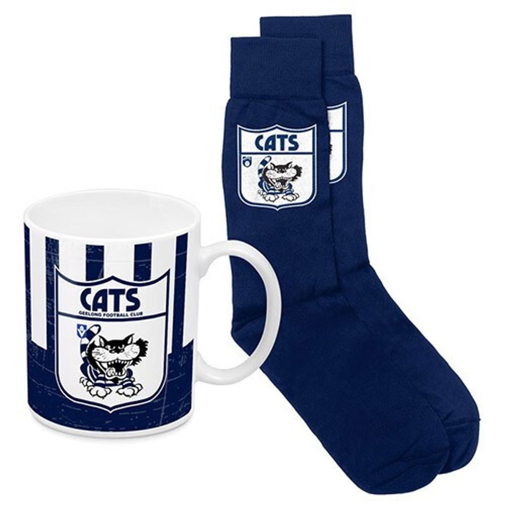 Licensing Essentials AFL Coffee Mug and Sock Pack Heritage - Geelong ...