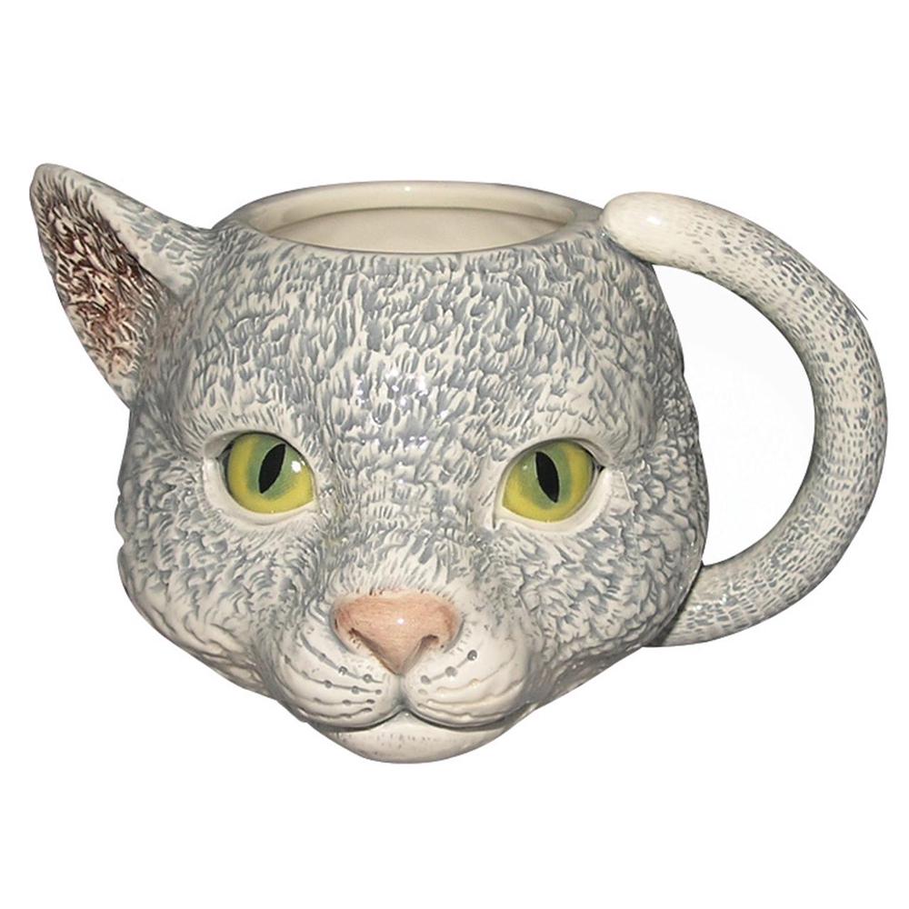 Dakota Cat Head Mug (Blue) | Buy online at The Nile