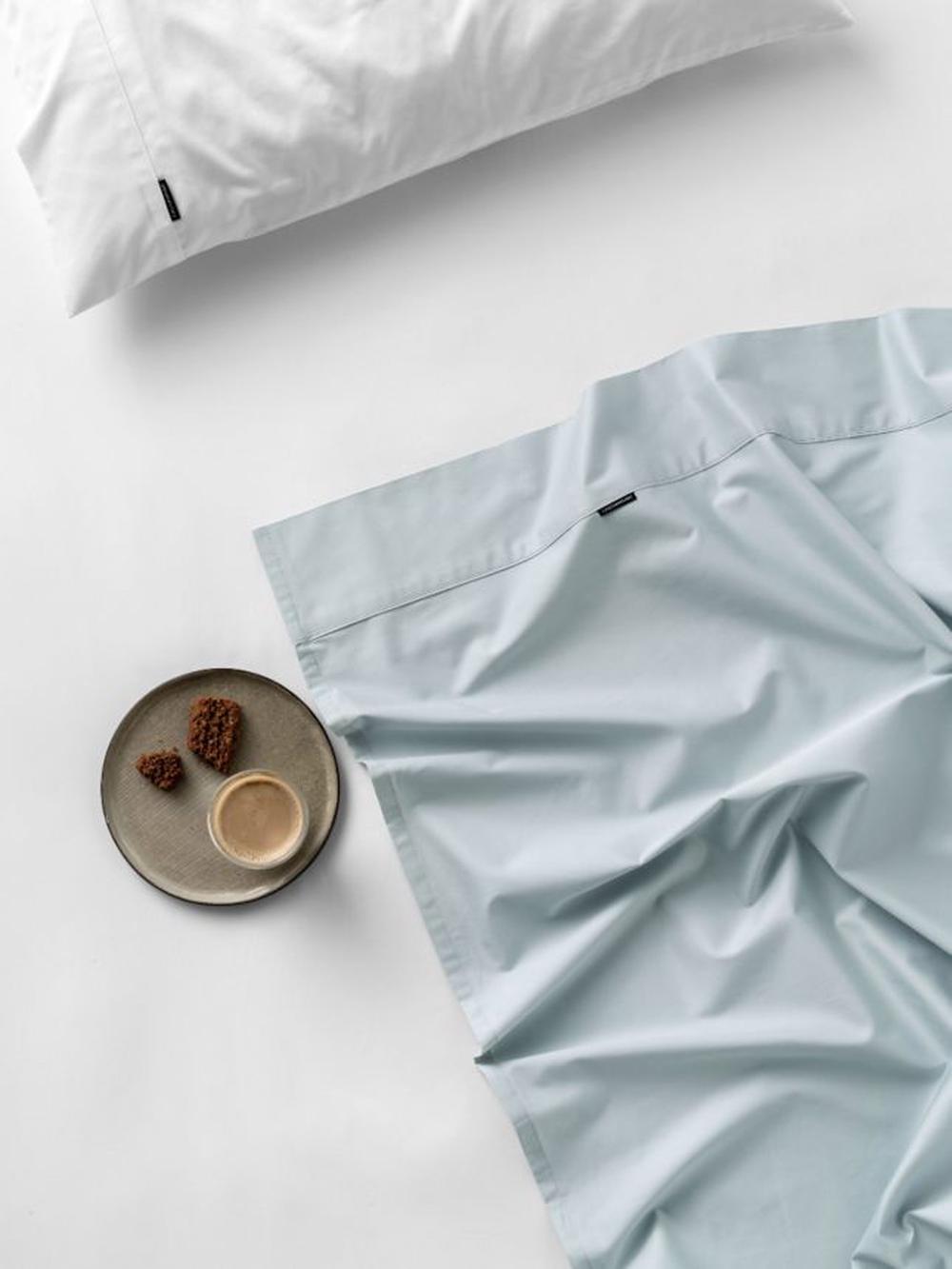 Linen House Augusta Flat Sheet (Pale Blue) - Queen | Buy online at The Nile