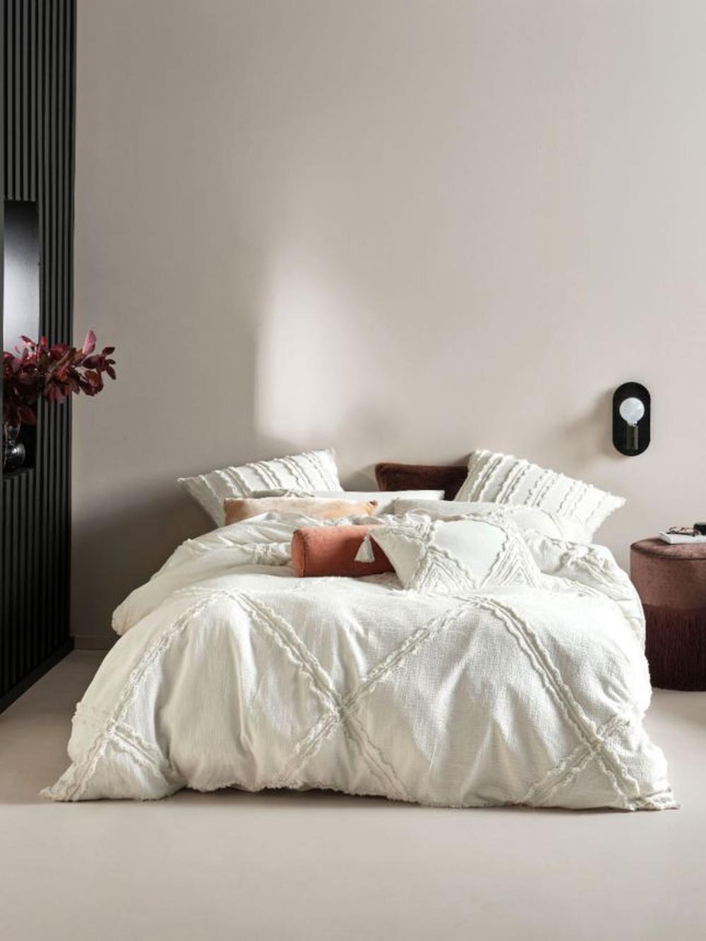 Linen House Heather Quilt Cover Set (White) - Double | Buy online at ...