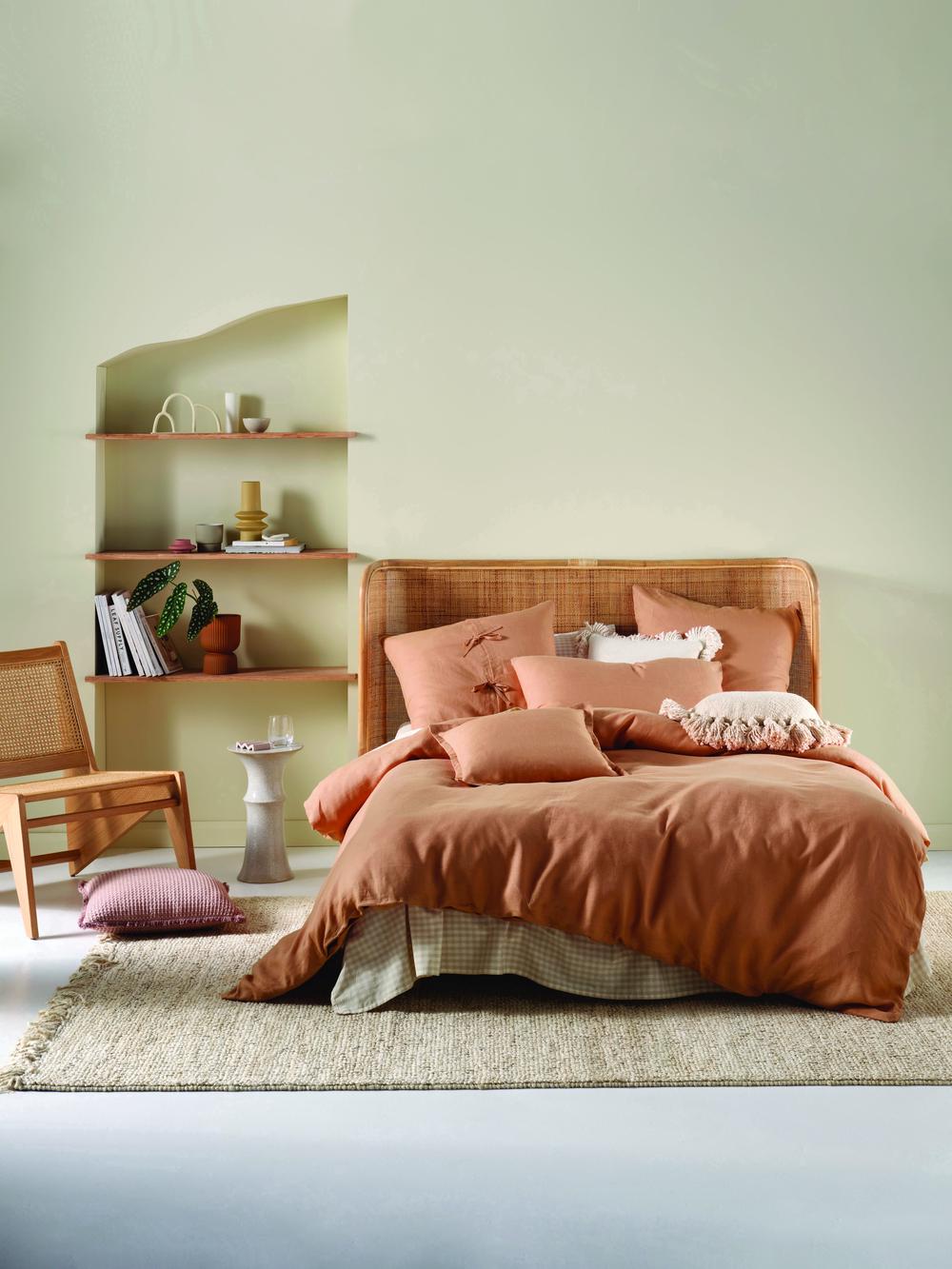 Linen House Nimes Quilt Cover Set (Clay) - King | Buy online at The Nile