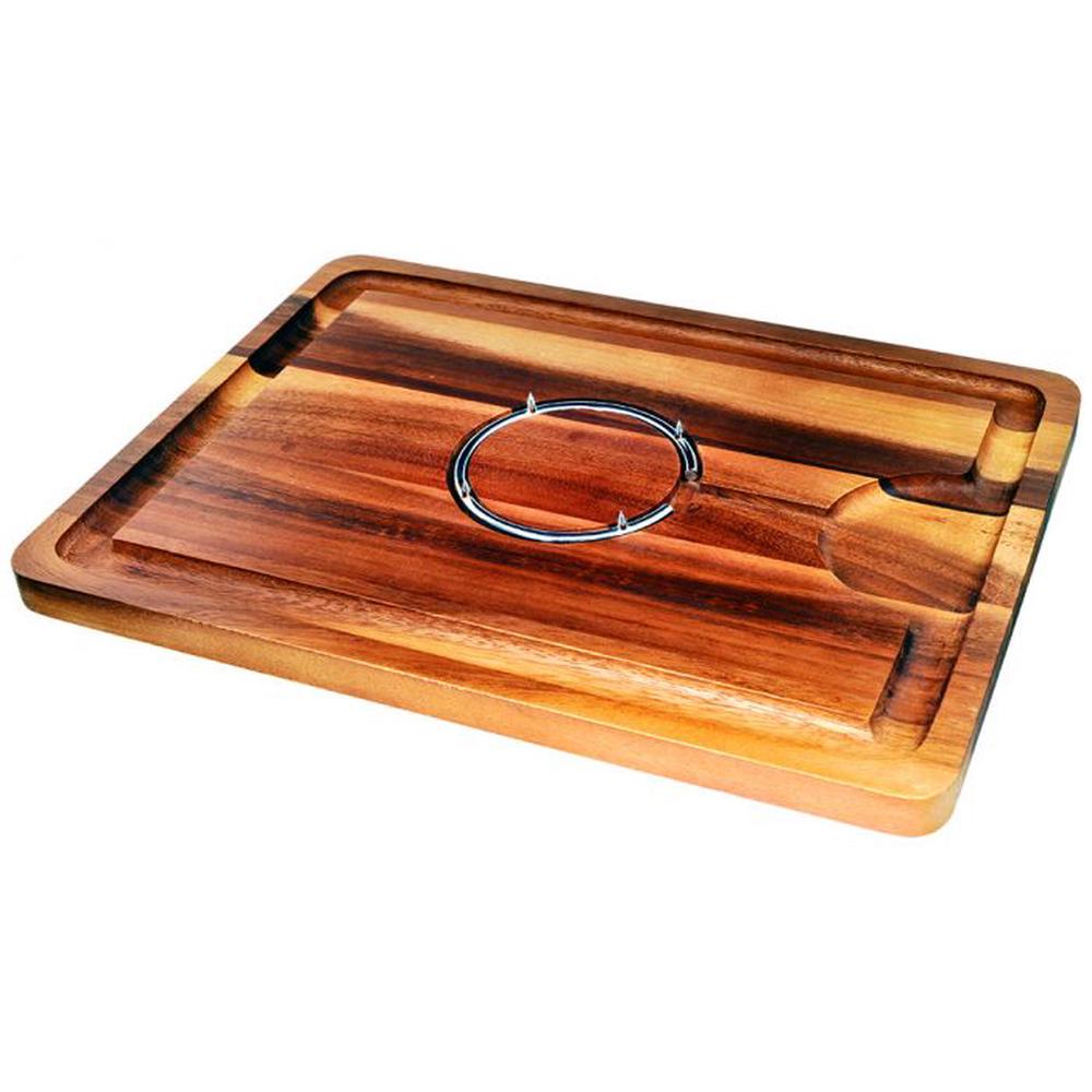 Davis & Waddell Acacia Wood Spiked Carving Board (Natural/Stainless ...